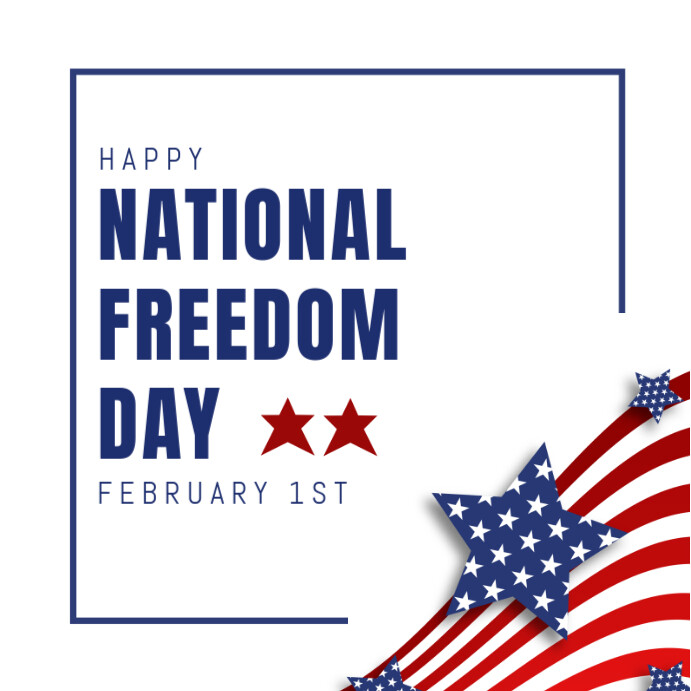 White Floral Usa National Freedom Day Instagram Post Flyer Template ...