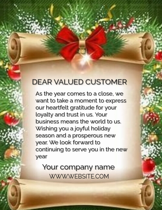 White Floral Valued Customer Appreciation Flyer (us Letter) Template | PosterMyWall