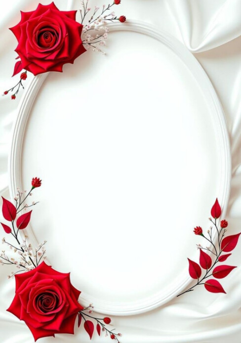 White Floral Wedding Invitation Card Background A5 Template | PosterMyWall