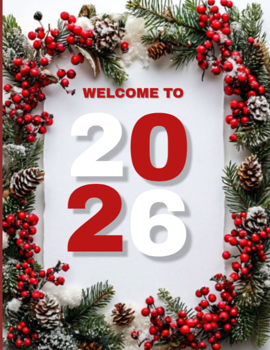 Plantilla de White Floral Welcome To 2026 Flyer (us Letter) | PosterMyWall