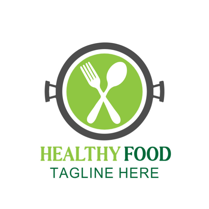 Copy of White Food-pan-grill-bbq-fork-spoon-business- Logo | PosterMyWall