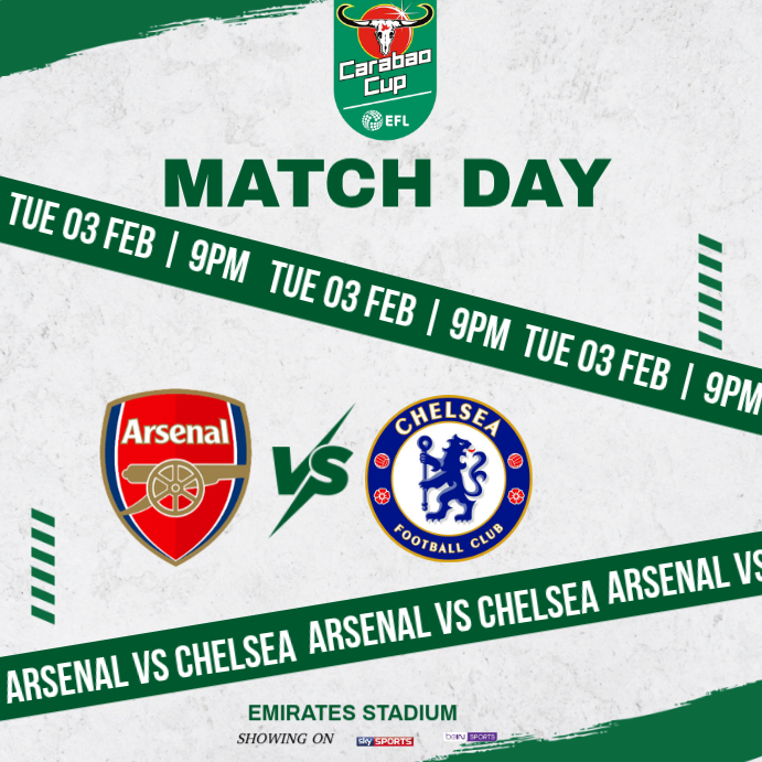 Plantilla de White Football Match Announcement Instagram Post ...