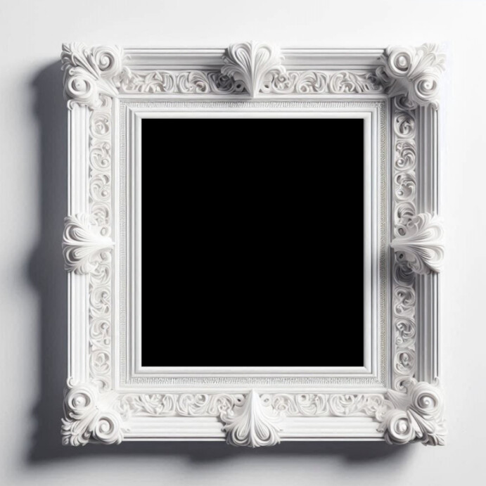 white frame Template | PosterMyWall