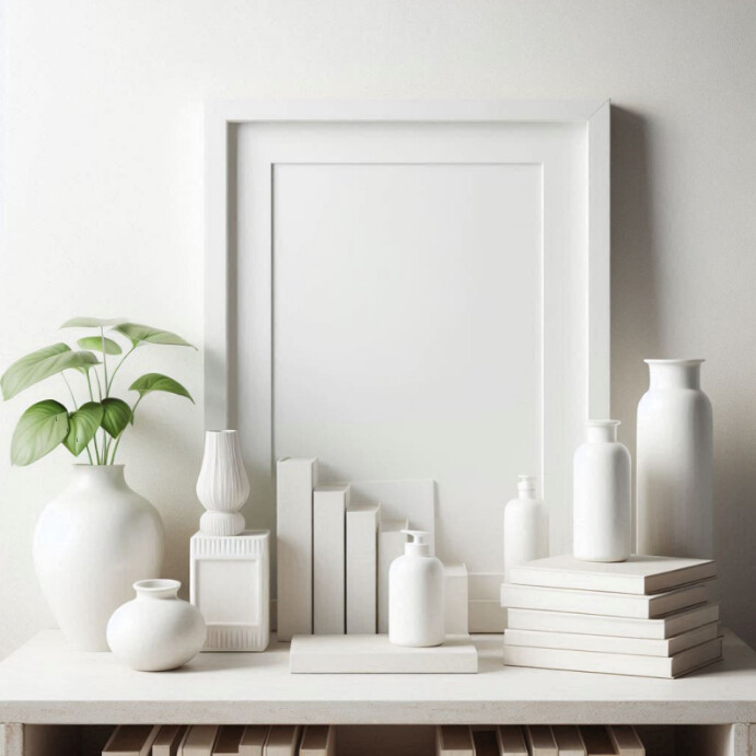 White frame template design | PosterMyWall