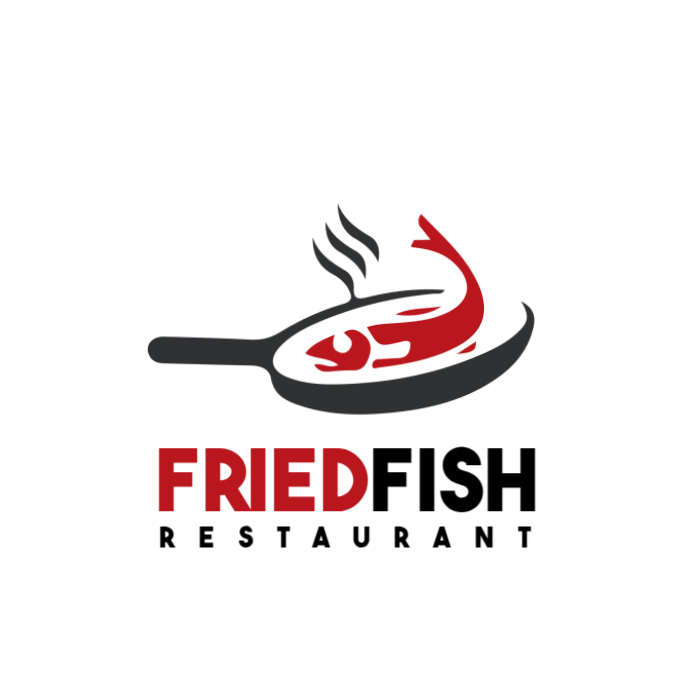 Plantilla de White Fried-fish-fried Food-frypan-restaurant-cooking ...