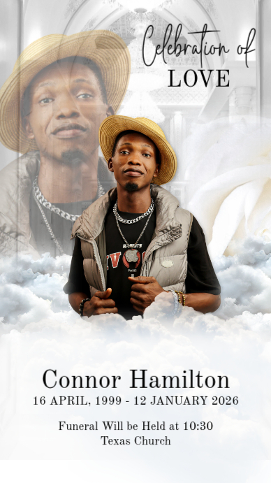 White Funeral Announcement Instagram Story Template | PosterMyWall