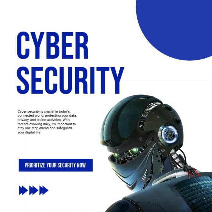 Copy of White Futuristic Cyber Security Instagram Post | PosterMyWall