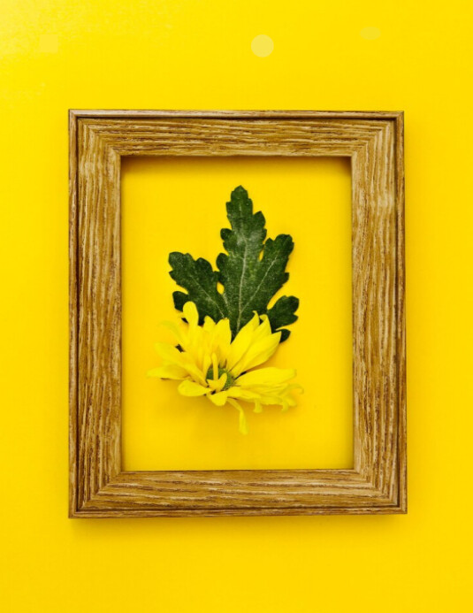 White Futuristic Flower Art Frame Flyer (us L Template | PosterMyWall