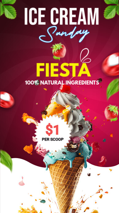 White Futuristic Ice Cream Sundae Instagram Story Instagram Story ...