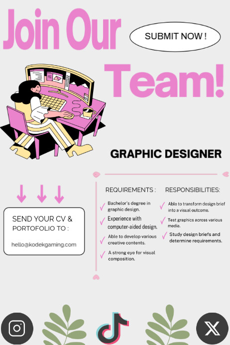 Copy of White Futuristic Jobstreet Poster | PosterMyWall