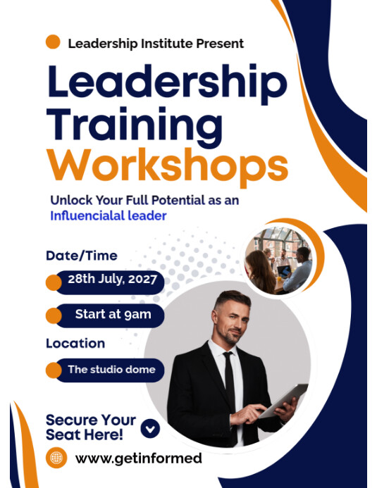 Copy of White Futuristic Leader Flyer (us Letter) | PosterMyWall