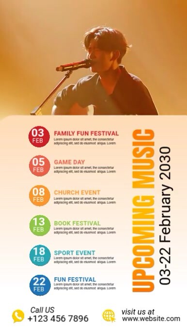 White Futuristic Music Fest Schedule Instagram Story Template ...