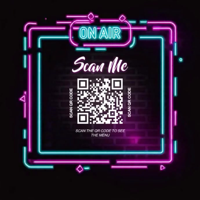 White Futuristic Scan Me Instagram Post Templat | PosterMyWall
