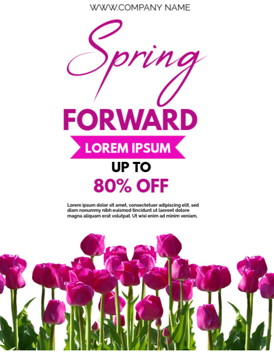 Plantilla de White Futuristic Spring Forward Flyer (us Letter ...