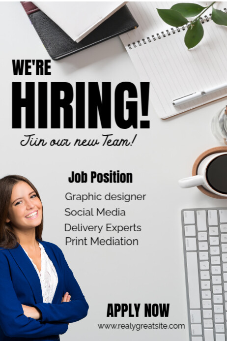 White Futuristic We Need A Job Posting Contents Writer Position Nee ...