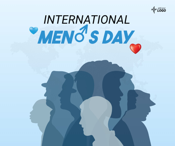 Copy of White Futuristic World Men's Day Medium Rectangle | PosterMyWall