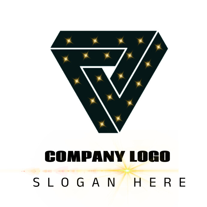 White Geometric Company Logo Logo Template | PosterMyWall