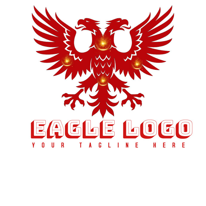 White Geometric Eagle Logo Logo Template | PosterMyWall
