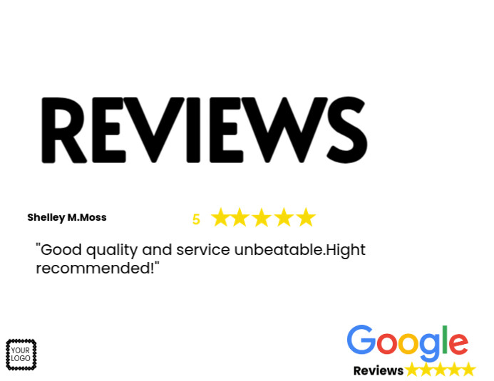 White Geometric Google Review Template Flyer (us Letter) | PosterMyWall