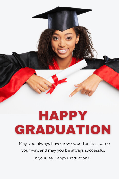 Plantilla de White Geometric Happy Graduation Poster | PosterMyWall