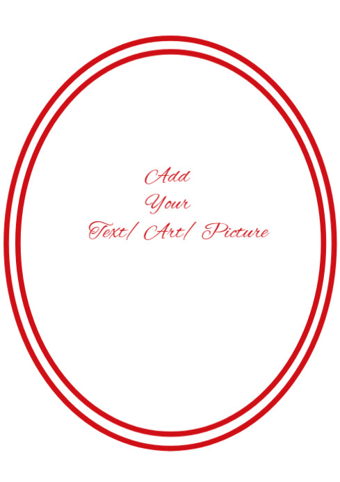 Plantilla de White Geometric Oval Frame A4 | PosterMyWall