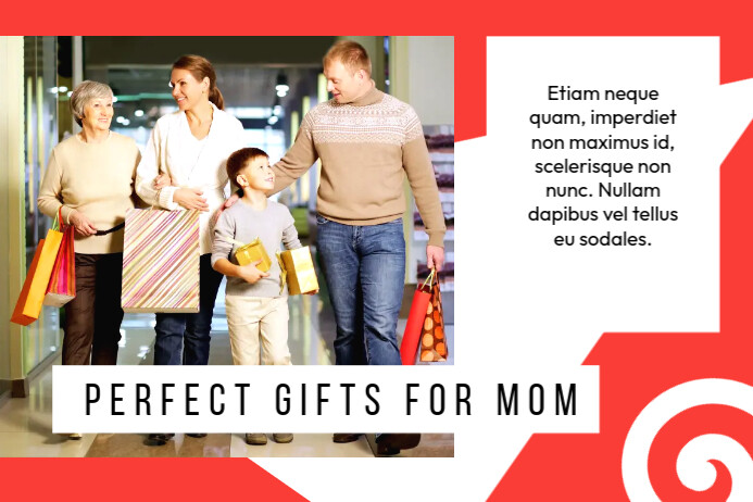 Copy of White Geometric Perfect Gifts For Mom Label | PosterMyWall