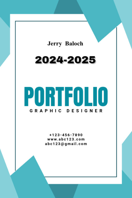Copy of White Geometric Portfolio Poster | PosterMyWall