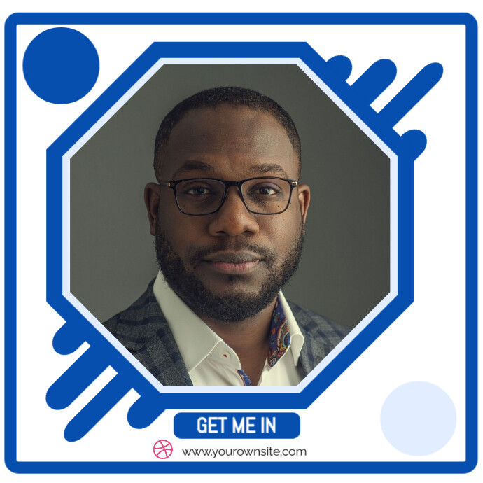 White Geometric Professional Linkedin Profile Picture Logo Template ...