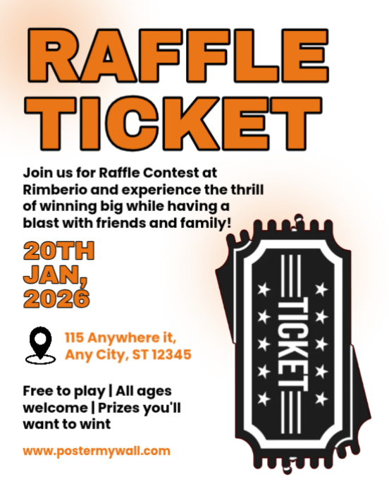 White Geometric Raffle Ticket Contest Invitation Instagram Portrait ...