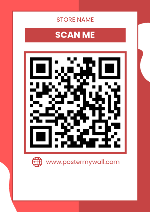 White Geometric Scan Qr Code A4 Template | PosterMyWall