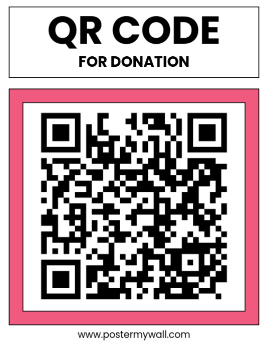White Geometric Scan Qr Code For Donation Flyer (us Letter) Template ...