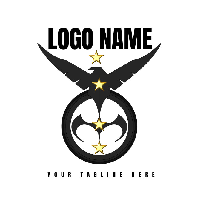 Copy of White Geometric Soldier Logo Logo | PosterMyWall