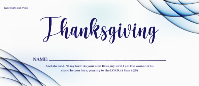 White Geometric Thanksgiving Offering Envelopes Template | PosterMyWall
