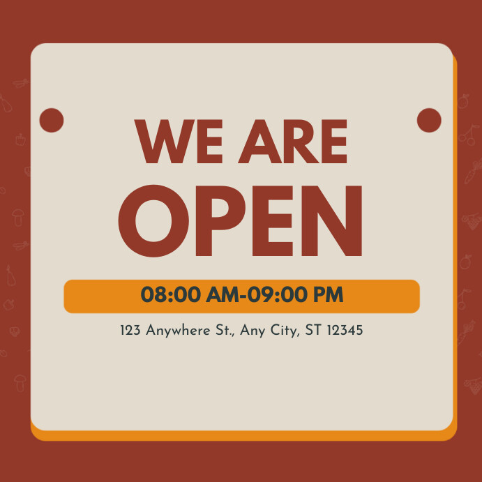 White Geometric We Are Open Instagram Post Template | PosterMyWall