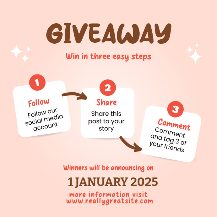 White Giveaway Instagram Post Template | PosterMyWall