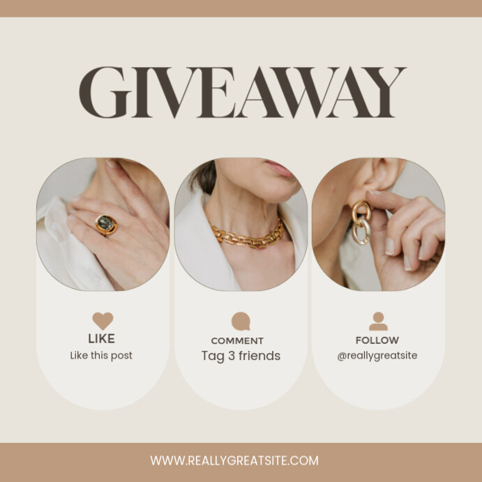 White Giveaway Instagram Post Template | PosterMyWall