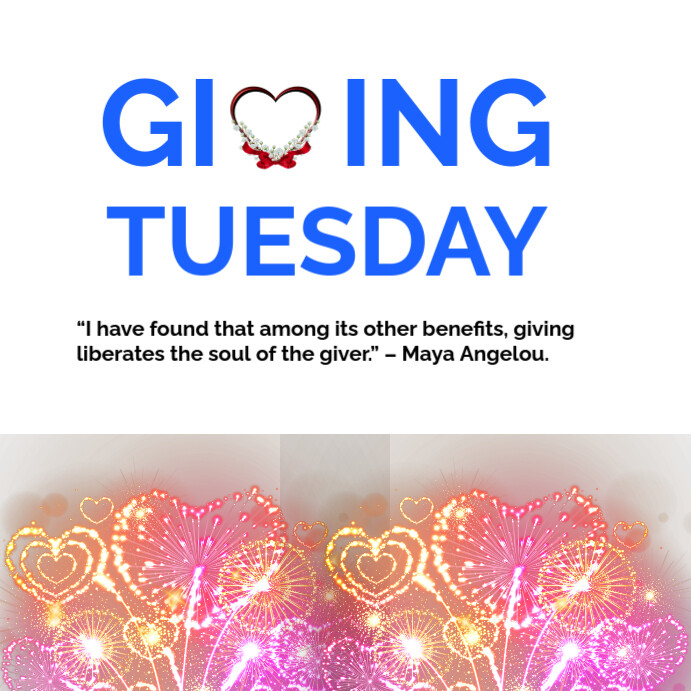 White Giving Tuesday Instagram Post Template | PosterMyWall