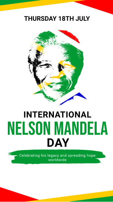 White Global Nelson Mandela Day Instagram Sto Template | PosterMyWall
