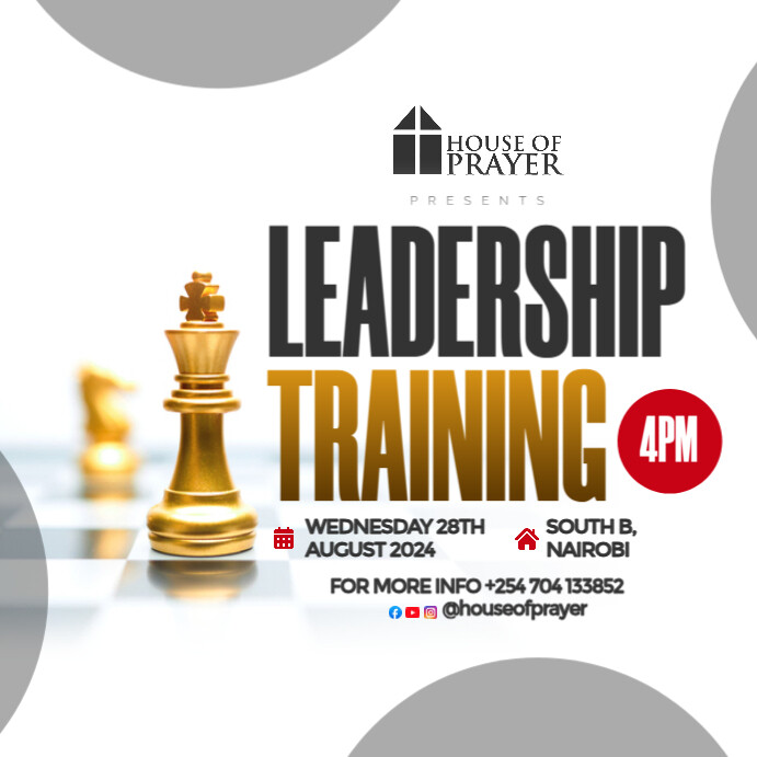 White Gold Leadership Training Social Media F Template | PosterMyWall