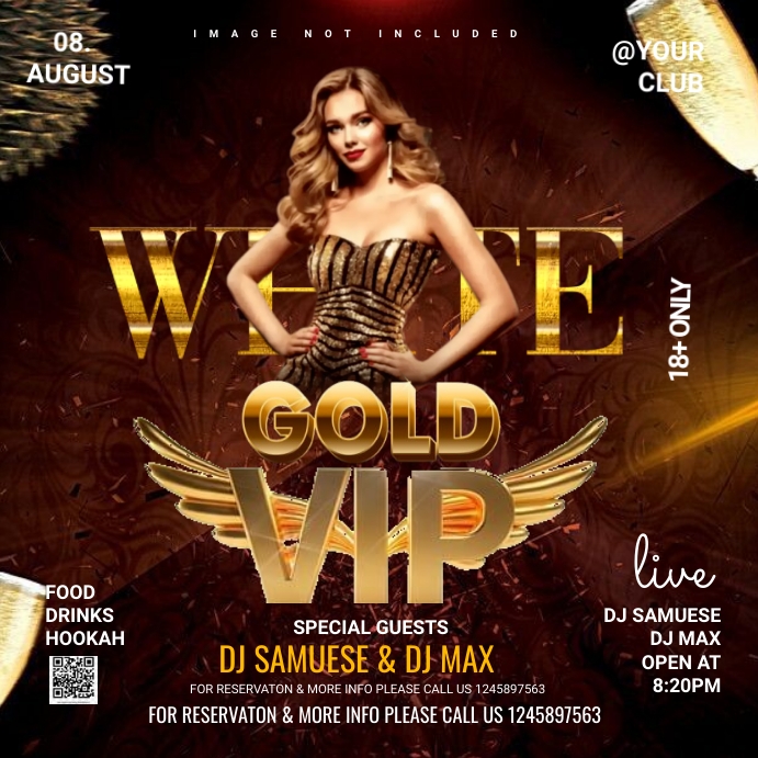 White gold party Template | PosterMyWall