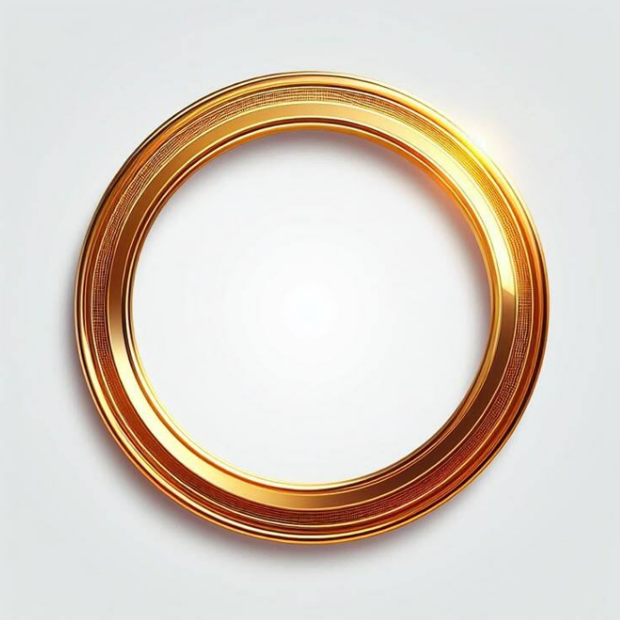 Plantilla de White Golden Circle Design Instagram Post | PosterMyWall