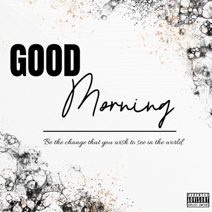 Modèle White Good Morning Album Cover | PosterMyWall