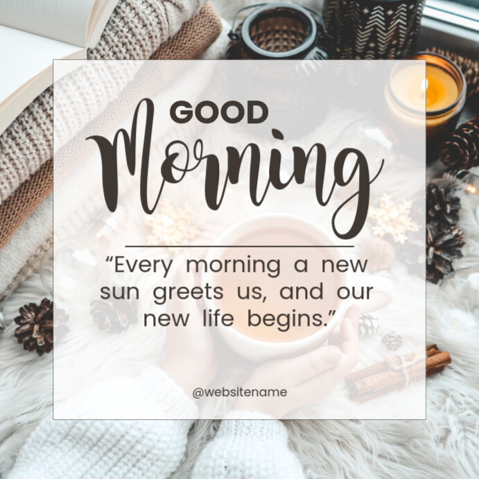 Modèle White Good Morning Instagram Post | PosterMyWall