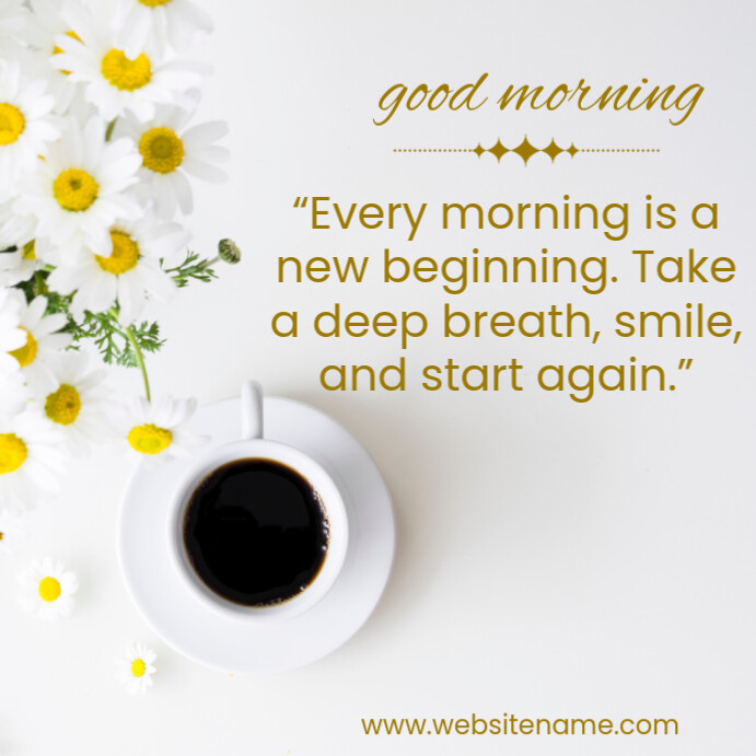 White Good Morning Instagram Post Template | PosterMyWall