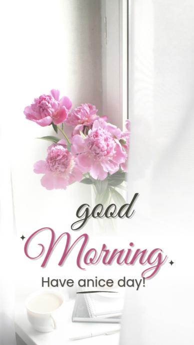 White Good Morning Instagram Story 2026 Template | PosterMyWall