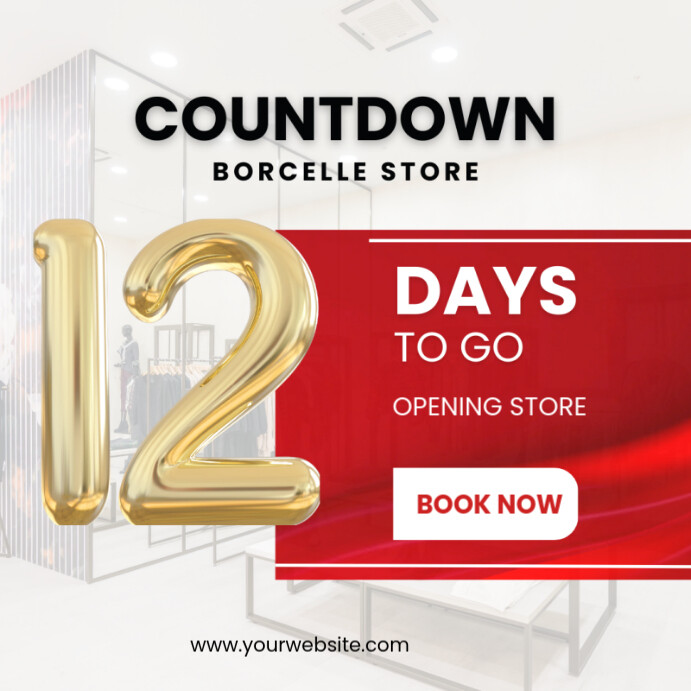 Copy of White Gradient ,Red and White Simple Countdown Sale Instagram ...