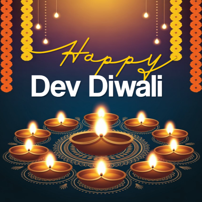 White Gradient Dev Diwali Social Media Template Instagram Post ...