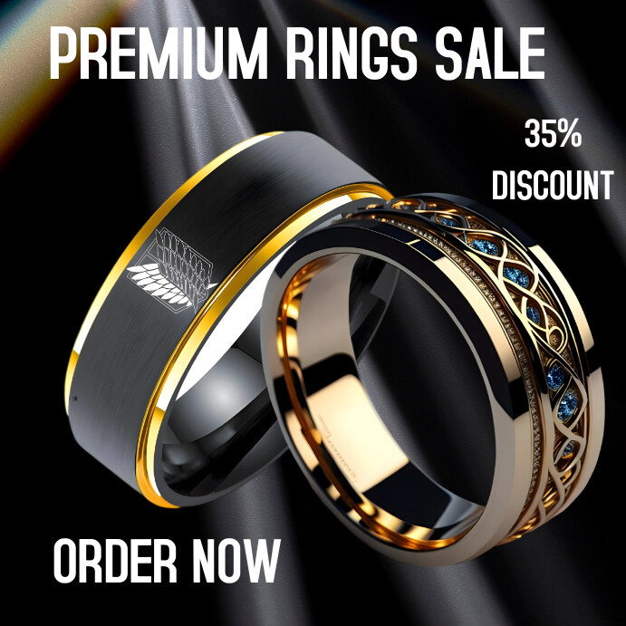 Copy of White Gradient Discount Rings Sale Square (1: | PosterMyWall