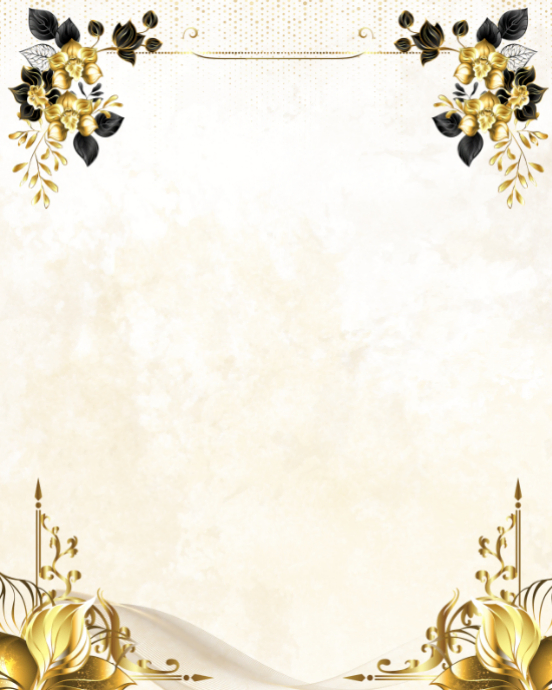 Plantilla de White Gradient Elegant Gold Floral Border Background ...