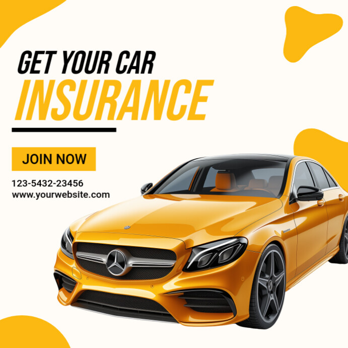 White Gradient Get Your Car Insurance Instagram Post Template ...
